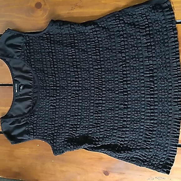 AB Studio | Tops | Ab Studio Black Tank Top Sz Xl Texture And Sheer ...